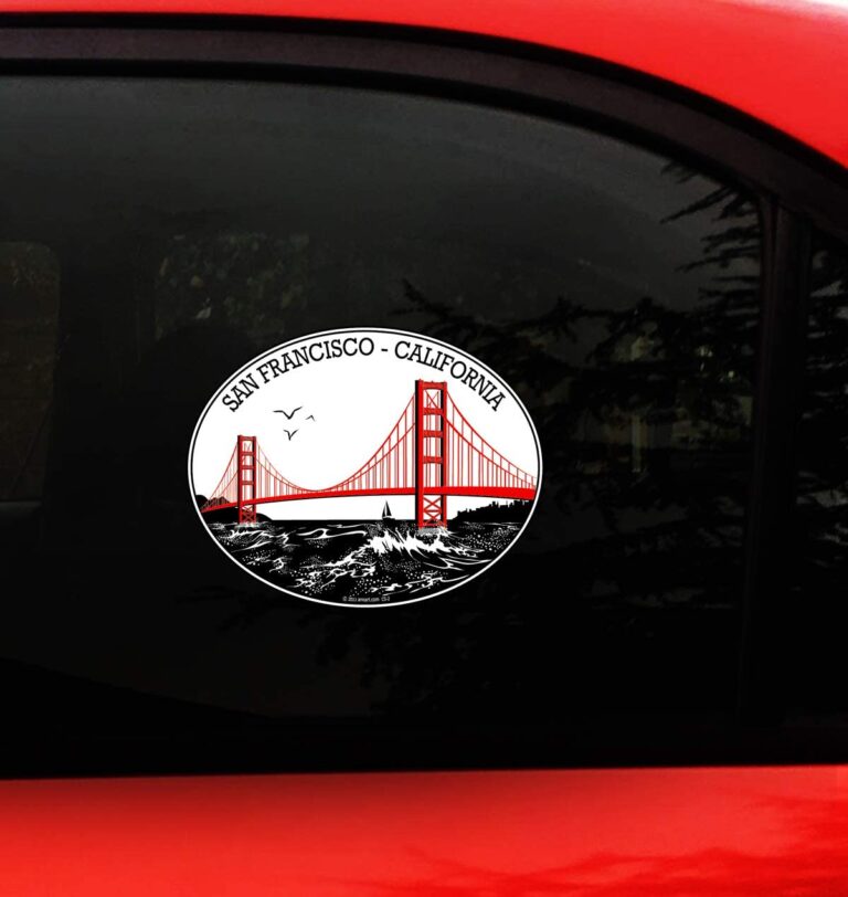SAN Francisco Sticker Decal- California Golden Gate Bridge Vinyl Car ...